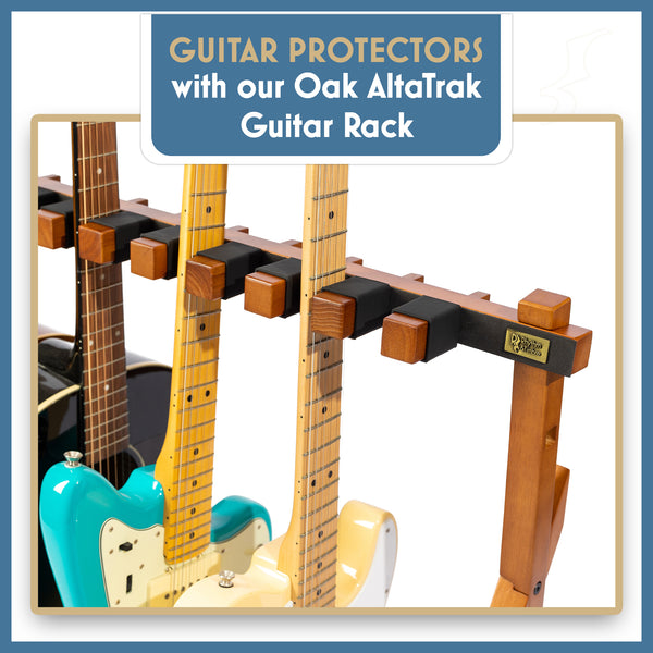 AltaTrak - Wood Guitar Rack - Silicone Guitar Protectors - Rhythm & Timbre